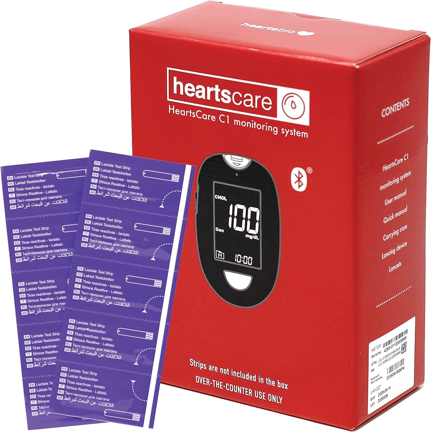 HeartsCare C1 Lactate Testing Kit - 5 sec Testing time – Hearts Bio, Inc.
